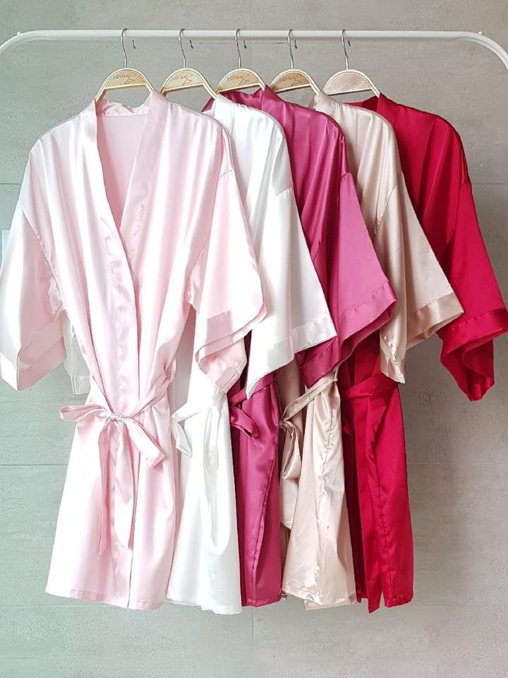 Silk Satin Embroidered Bridal Robe | Jolivia Co